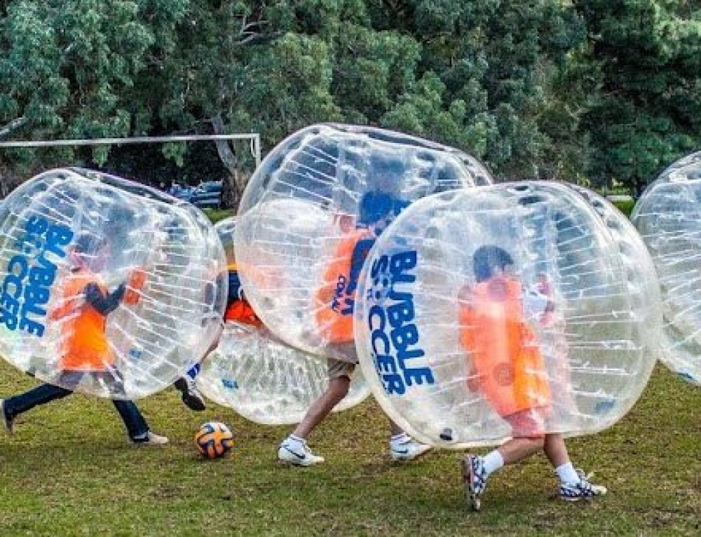 Bubble Soccer with Totally Wild again! - Bubble Soccer